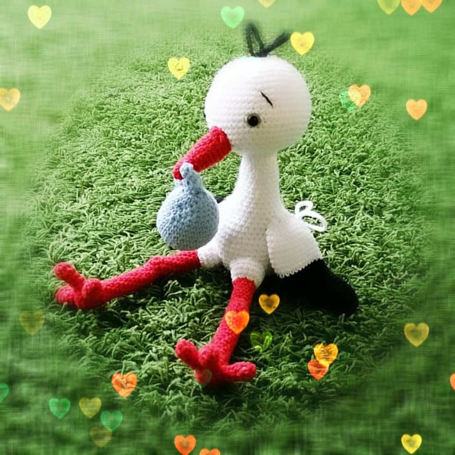 Amigurumi.com - Creations - Lucky the Stork from Zoomigurumi 7