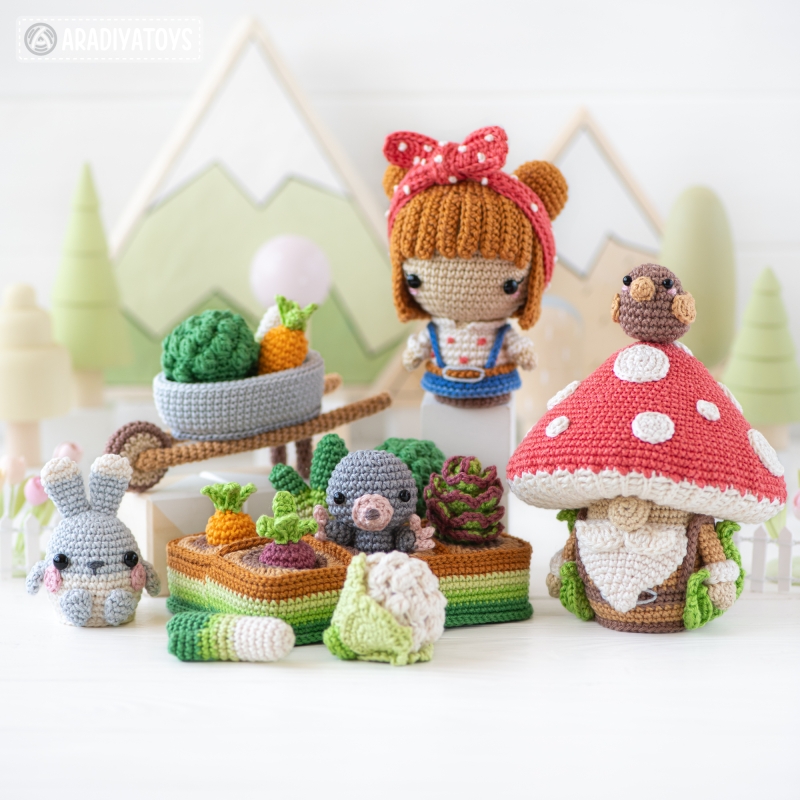 Vegetable Patch ('Mini Kingdom') amigurumi pattern - Amigurumi.com