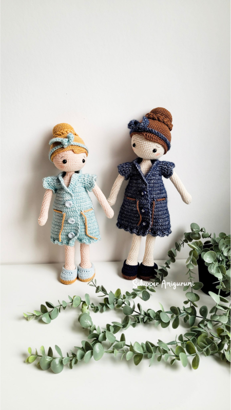 Doll Robin and Outfit Zoe amigurumi pattern - Amigurumi.com