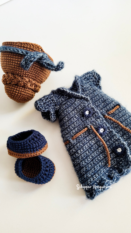 Outfit Zoe for doll Robin amigurumi pattern - Amigurumi.com