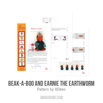 Beak-a-boo and Earnie the Earthworm amigurumi pattern - Amigurumi.com