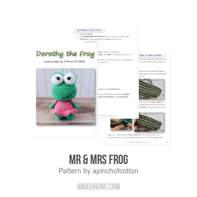 Mr & Mrs Frog amigurumi pattern - Amigurumi.com