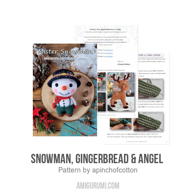 Snowman, Gingerbread & Angel amigurumi pattern - Amigurumi.com