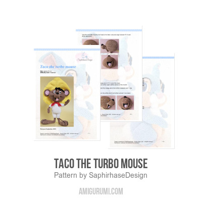 Taco the Turbo Mouse amigurumi pattern - Amigurumi.com