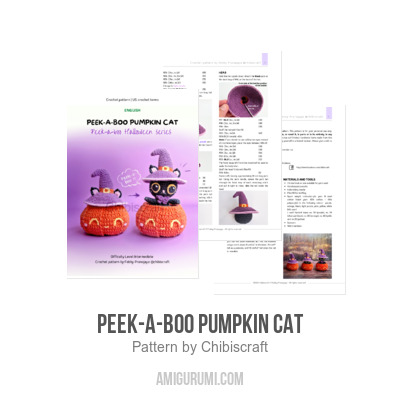 Peek-a-boo Pumpkin Cat amigurumi pattern - Amigurumi.com