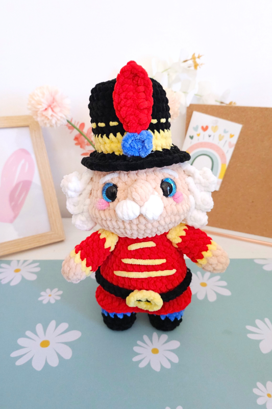 Low-sew Nutcracker amigurumi pattern - Amigurumi.com