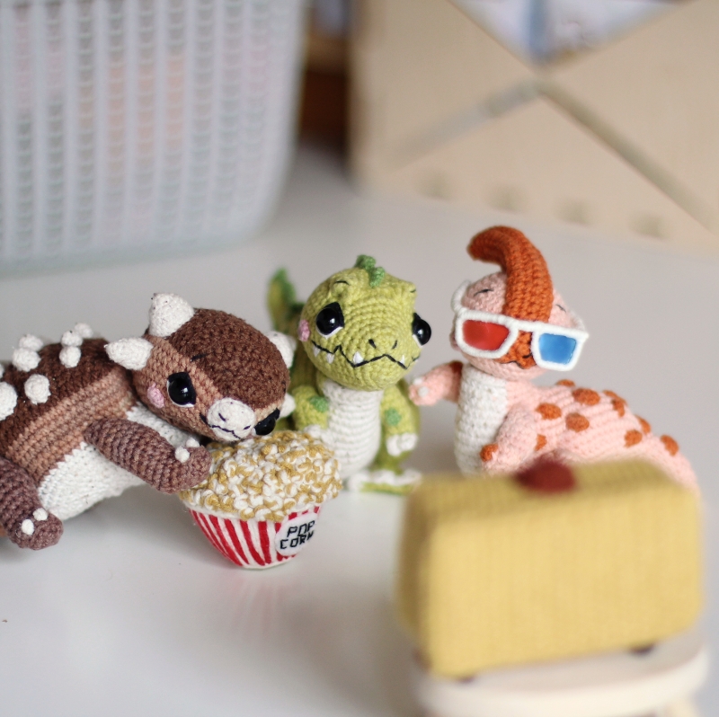 3 in 1 Crochet dinosaurs pattern #2 amigurumi pattern - Amigurumi.com