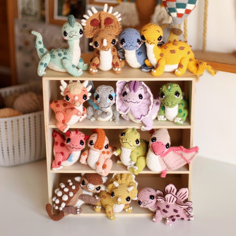 15 in 1 Crochet dinosaurs pattern amigurumi pattern - Amigurumi.com
